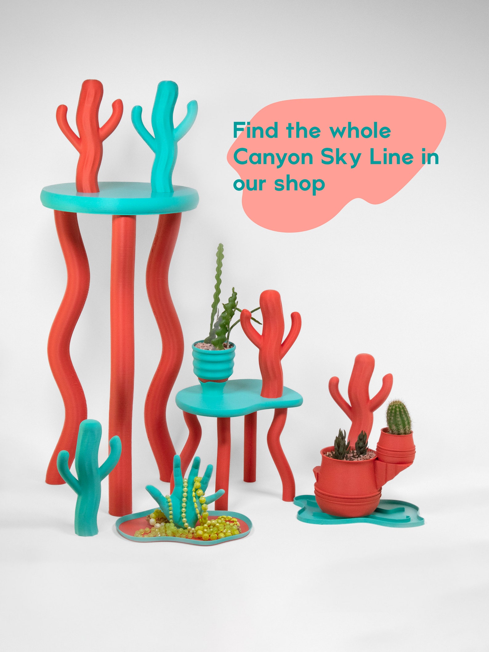 The Jelly Side Table - Colorful Side Table - Wavy Postmodern Funky ...