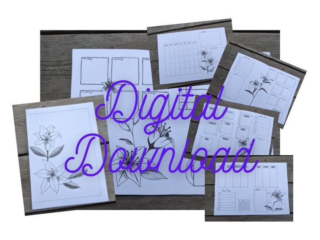 Lazy Bullet Journal Printables, Printable Bujo Inserts, - Etsy Australia
