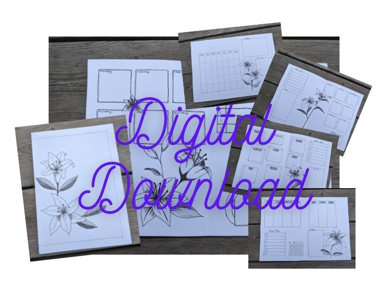 Lazy Bullet Journal Printables, Printable Bujo Inserts, - Etsy Israel