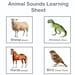 Learning Animal Sounds Worksheets - Etsy