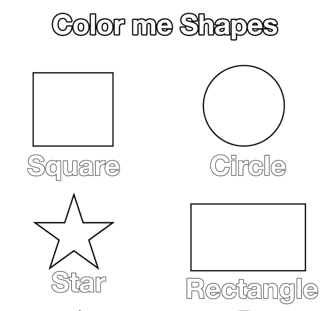 Basic Shape Kids Coloring Page - Etsy