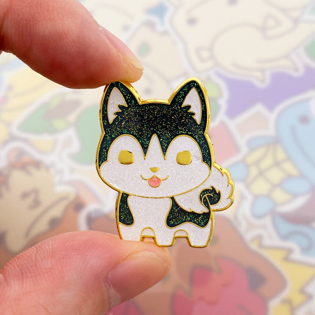 Black Husky Enamel Pin - Etsy
