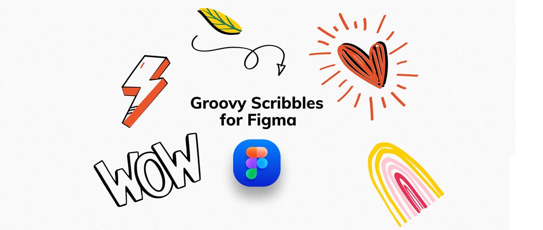 FIGMA Groovy Scribbles. Designer's Secret Weapon - Etsy