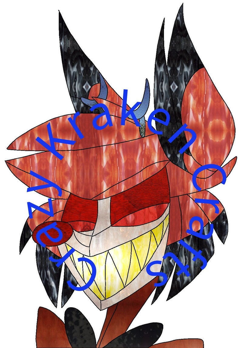 Hazbin Hotel Alastor Stained Glass Pattern - Etsy