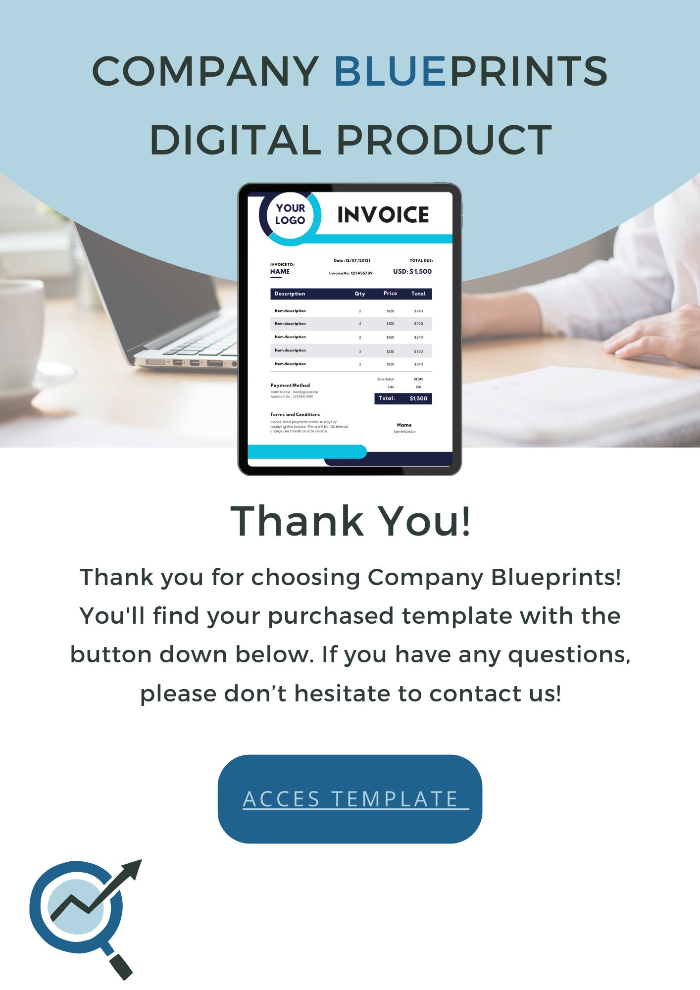 Invoice Template - Bold - Etsy