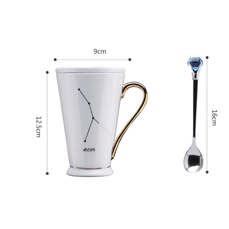 Constellation Mug, Creative Constellation Bone Mug, Porcelain Coffee ...