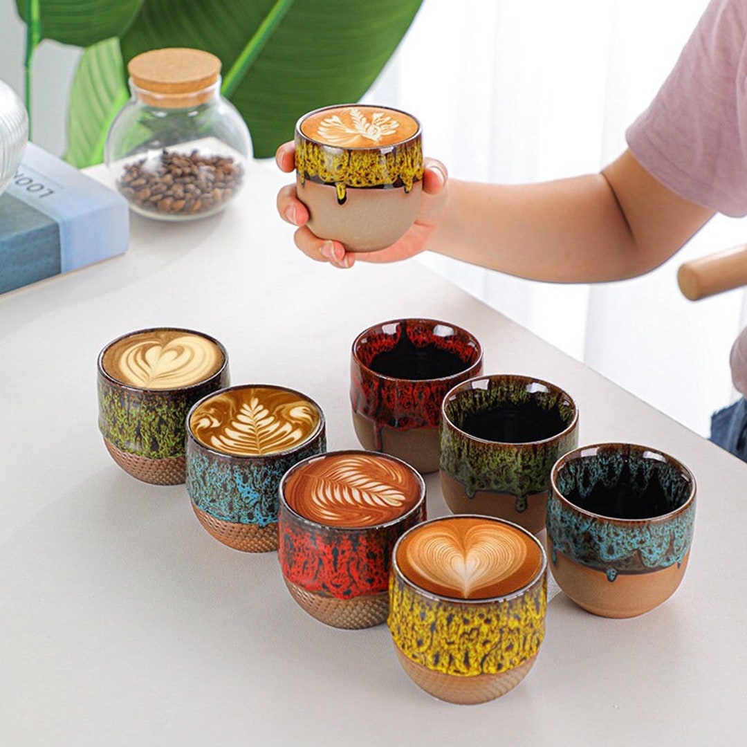 Creative Japanese Style Rough Pottery Mugs, Vintage Chinese Traditional ...