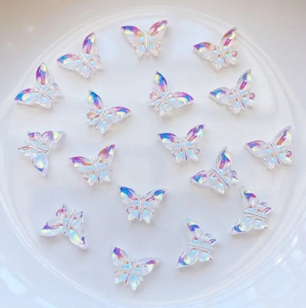 100pcs Cute Mini Butterfly Resins Flat Back Resins - Etsy