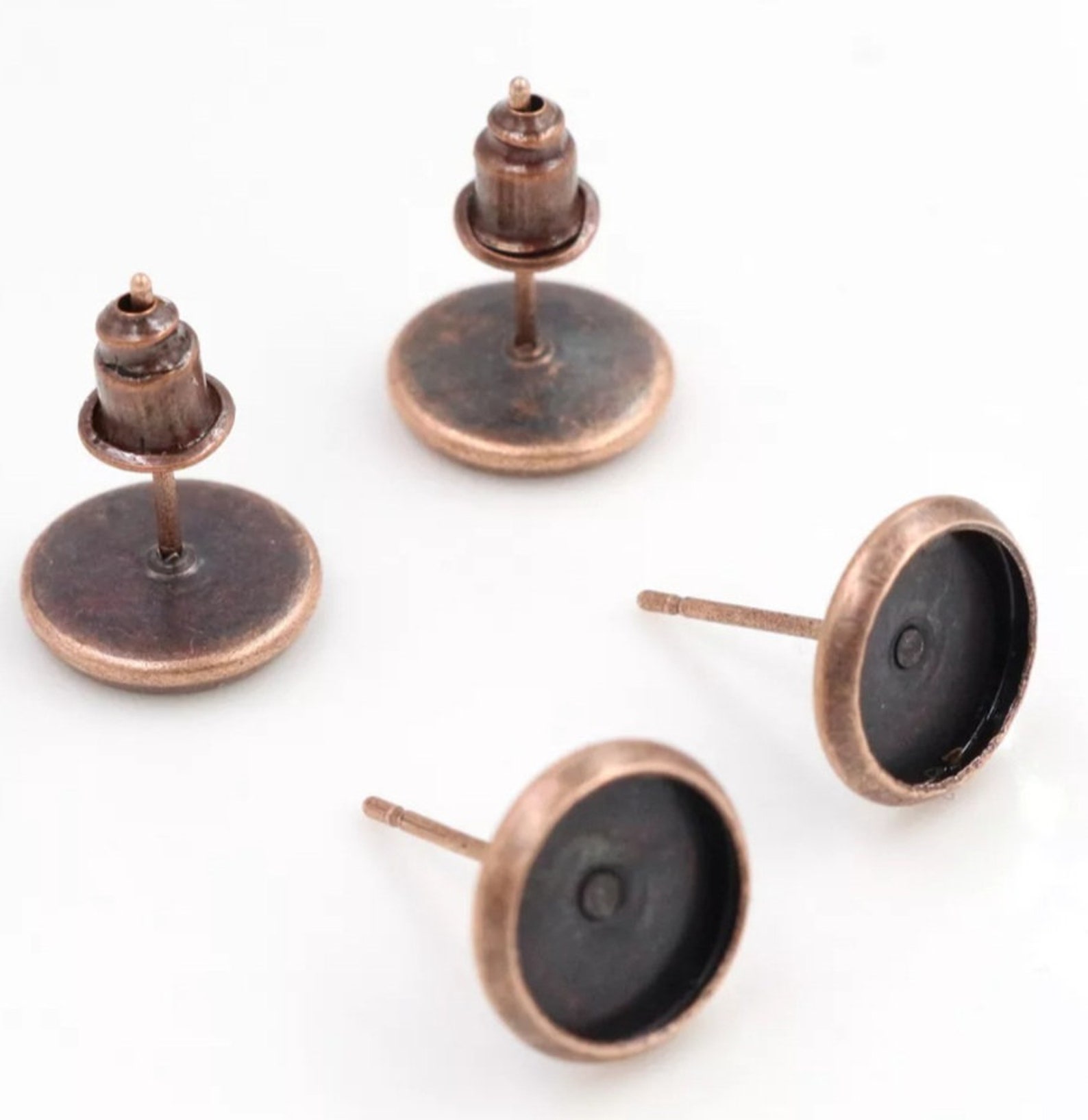 50pcs 10mm Earring Settings Stud Earring Base Copper Earring - Etsy UK