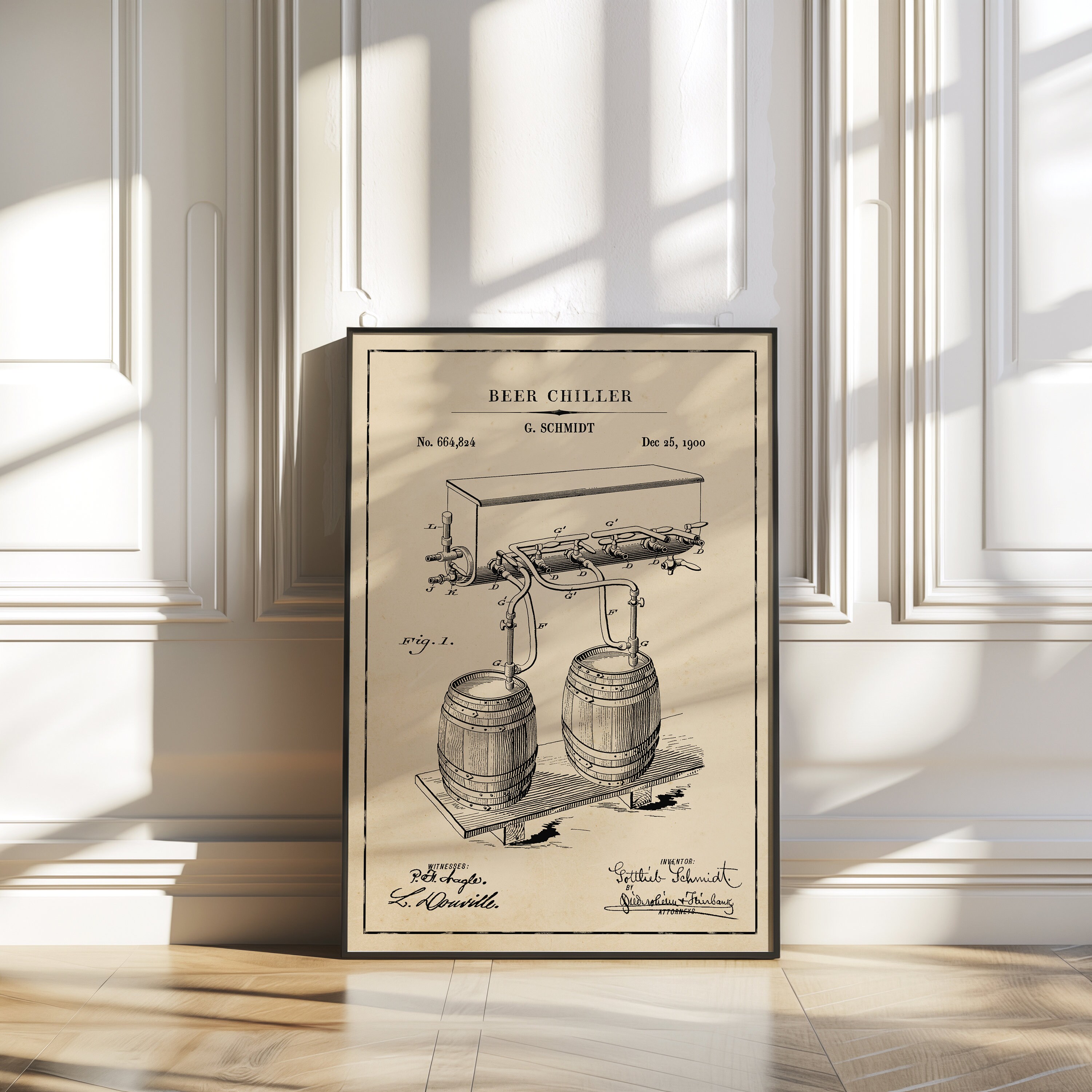 Six Beer Patent Drawings Instant Download, Digital Art, Eclectic ...