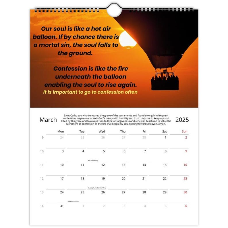 Saint Carlo Acutis 2025 Wall Calendar Holy Year Canonization US and CAN ...