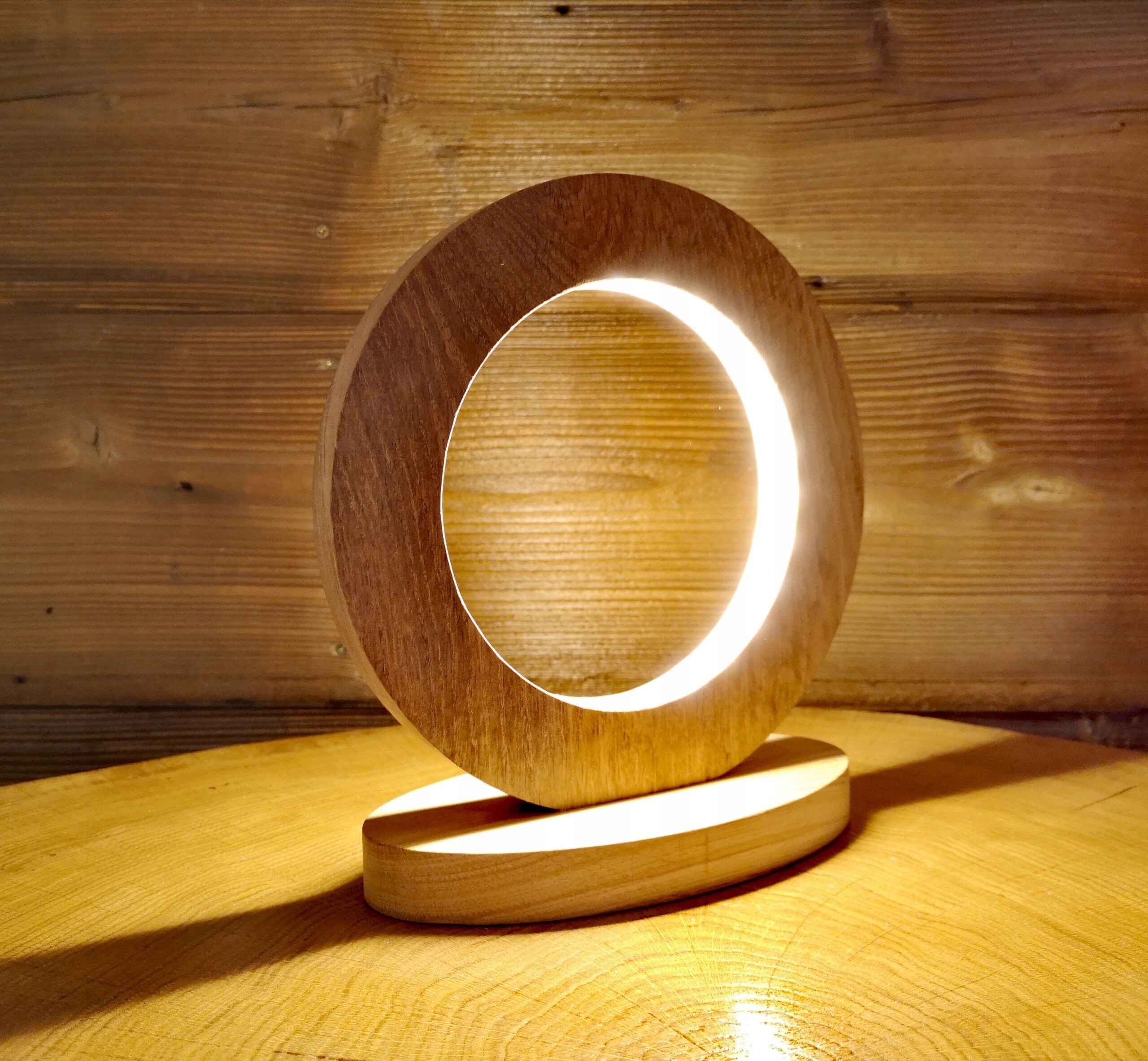 Wooden Oak Bedside Lamp - Etsy