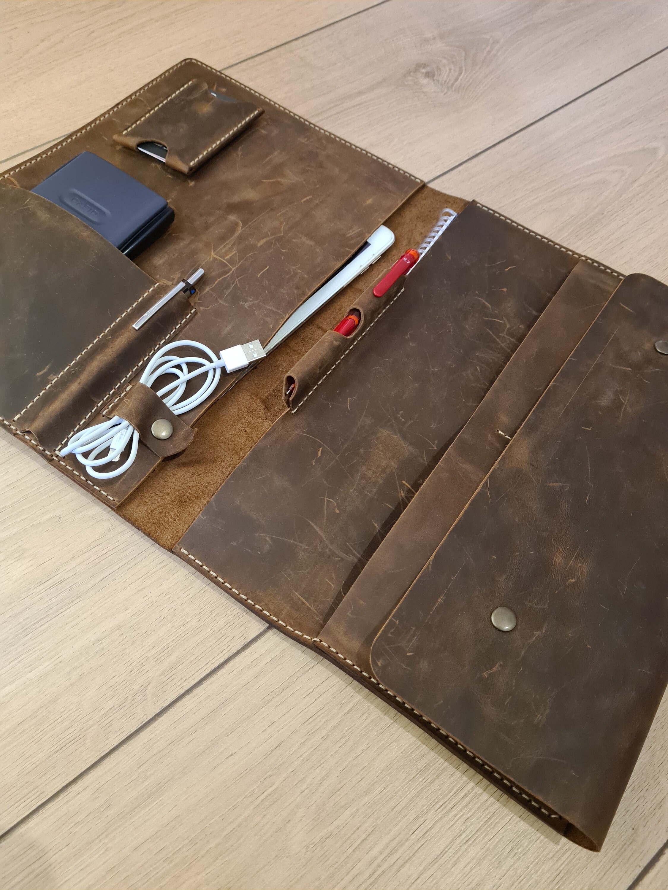 Real Leather Organizer, A4 Organizer, Handmade Organiser, Leather ...