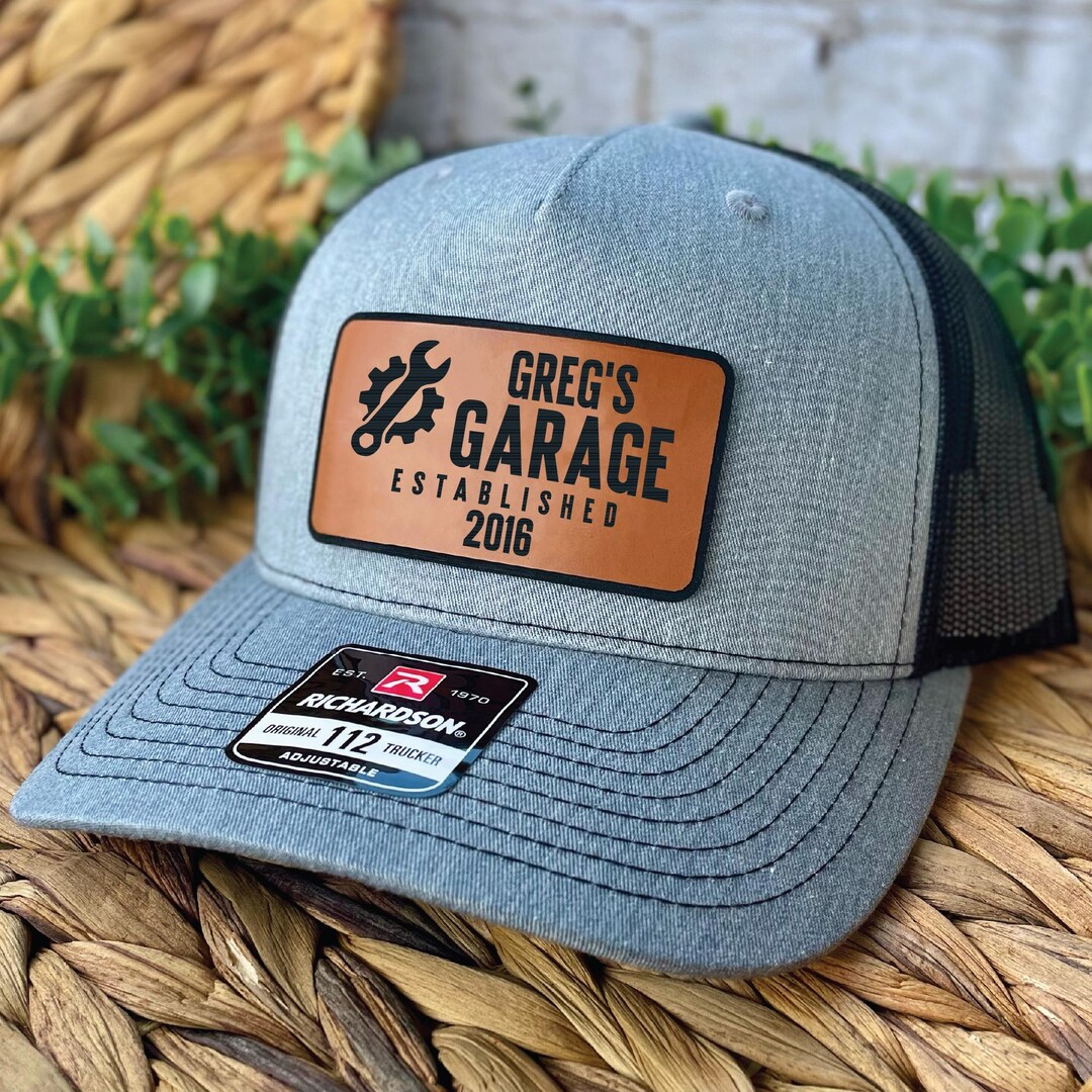 Personalized Garage Hat | Custom Trucker Hat With Name & Est. Year ...
