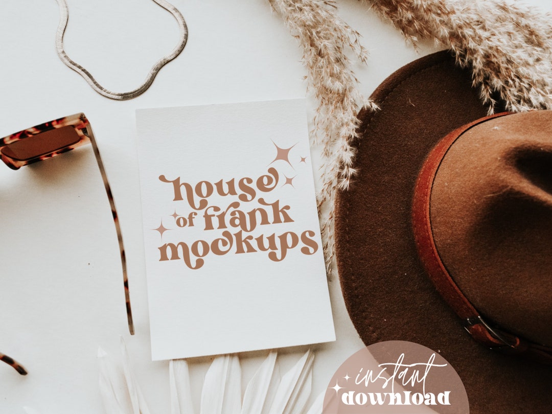 5.5x4 Card Mockup, Card Mock Up, Boho Card Mockup, Card Mockup, Card ...