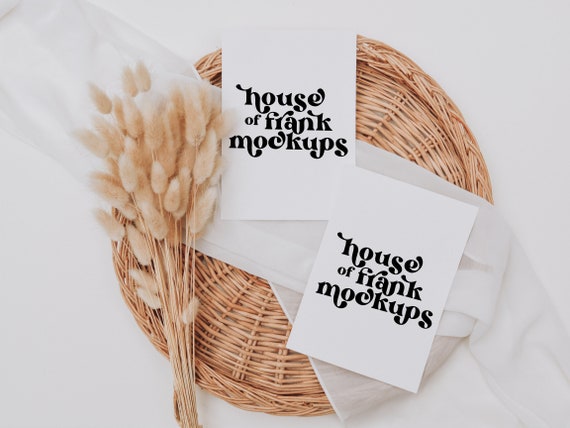 5.5x4 Card Mockup Front and Back Card Mockup Fall Inspired - Etsy