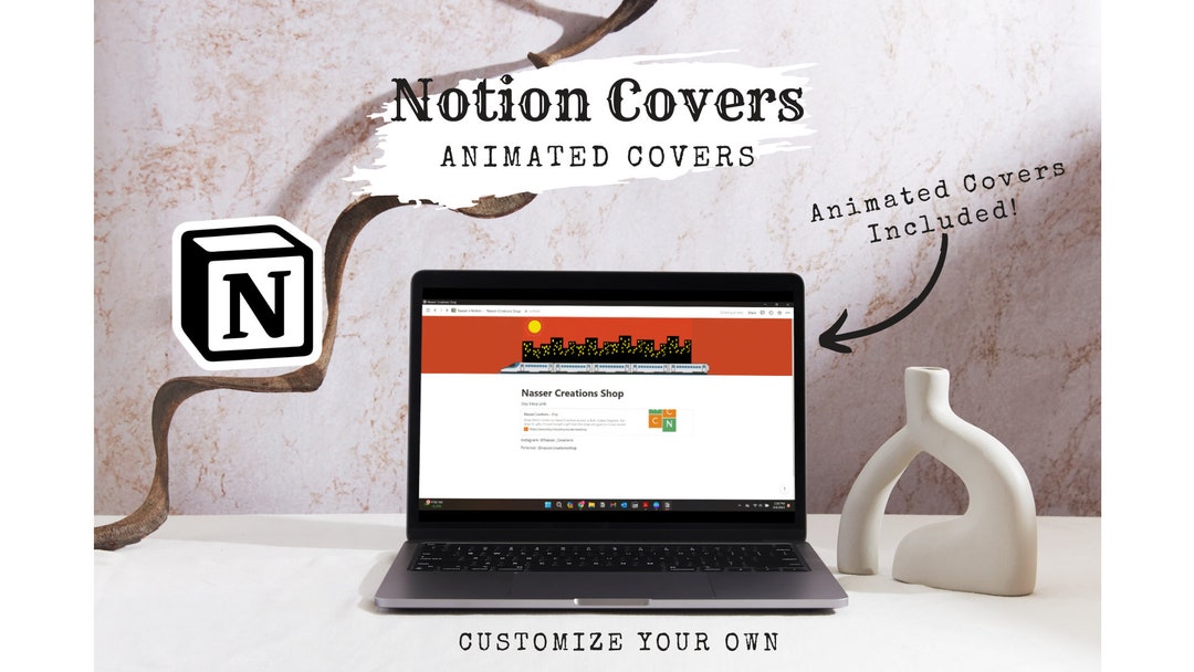 Animation Notion Covers Digital Downloads Customizable for Notion ...