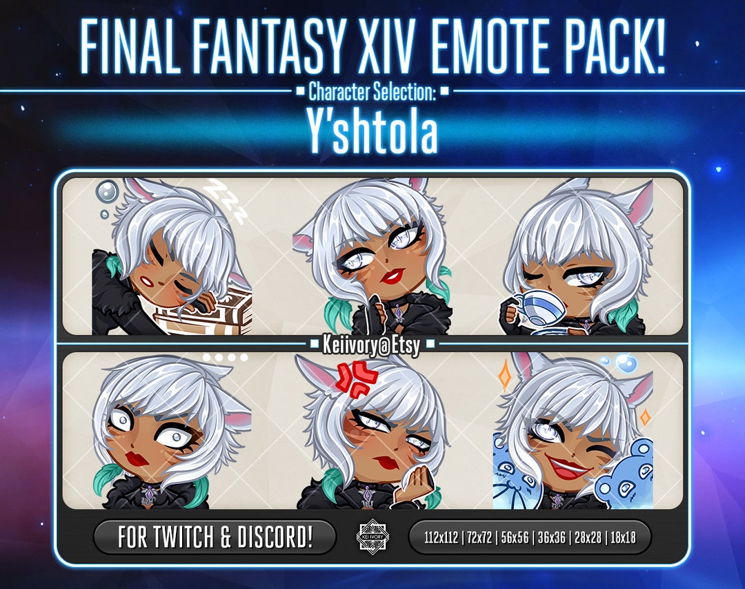 FFXIV Y'shtola Emote Pack! - Etsy