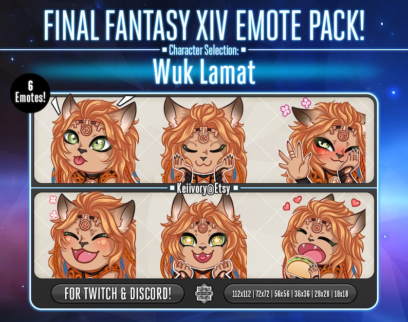 FFXIV Wuk Lamat Emote Pack! - Etsy