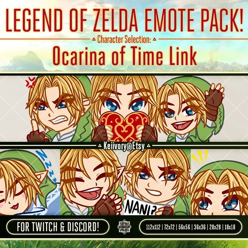 Link Legend of Zelda Emotes for Twitch Streamers Discord - Etsy