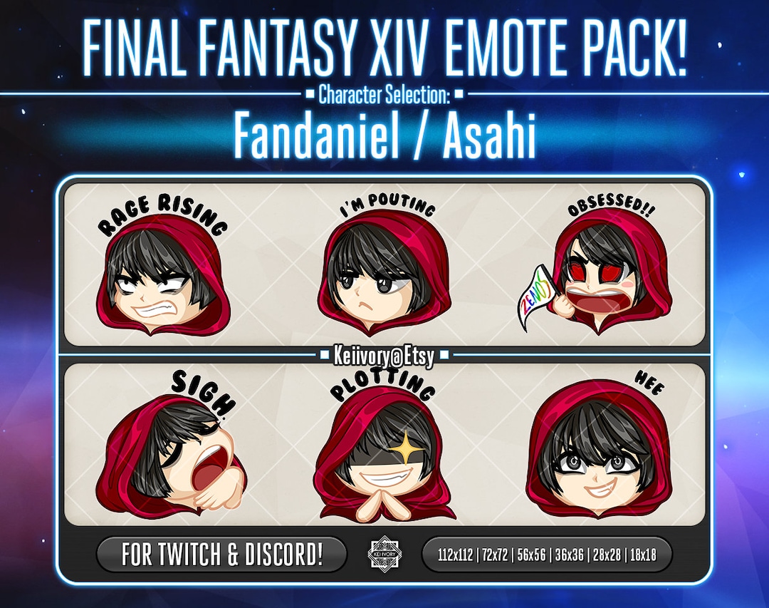 FFXIV Fandaniel / Asahi Emote Pack - Etsy Finland
