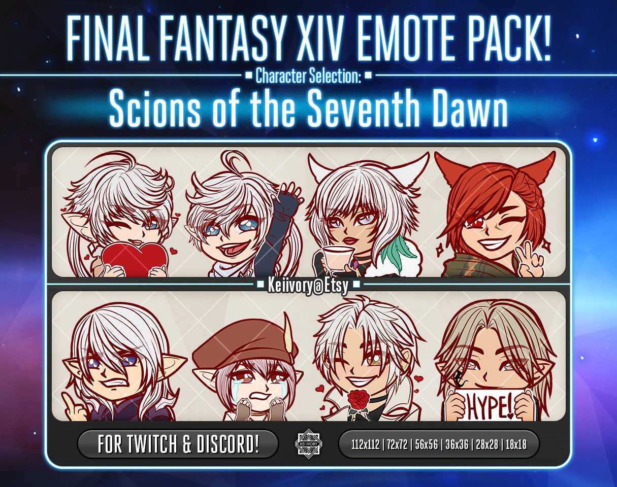 Art Collectibles Drawing Illustration FFXIV Korpokkur Emote Pack Digital Etna pe