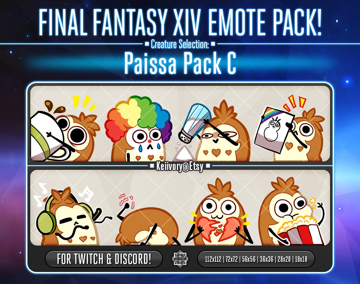 FFXIV Paissa Pack C Emotes! - Etsy