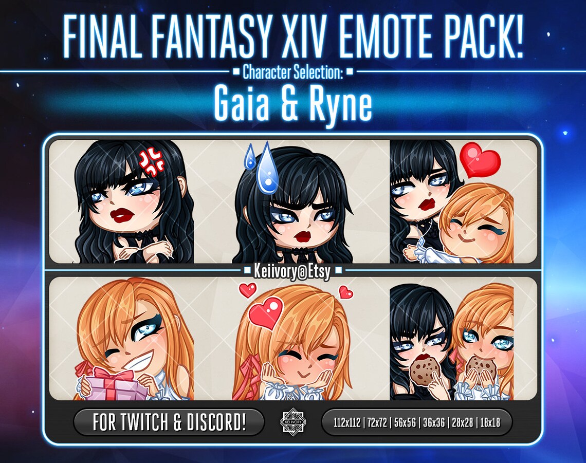 FFXIV Gaia & Ryne Emote Pack - Etsy