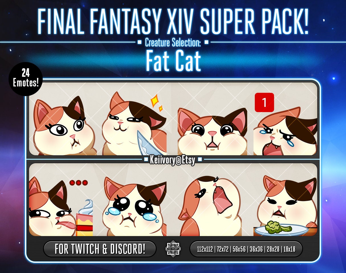 FFXIV That's a Lot of Fat Cats Emote Pack! - Etsy