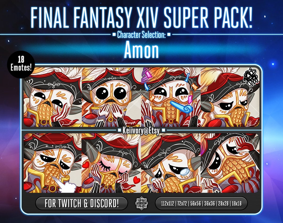 FFXIV Amon Emote Pack!! - Etsy UK