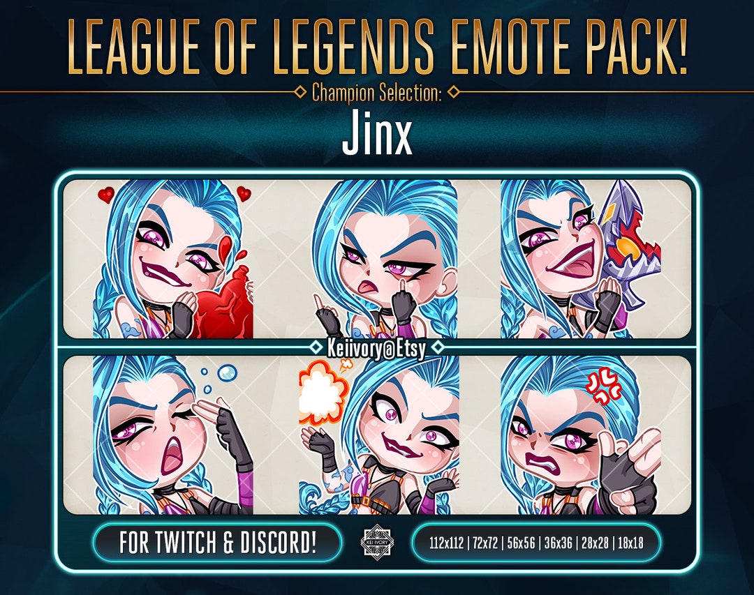 Lol: Jinx Emote Pack! - Etsy