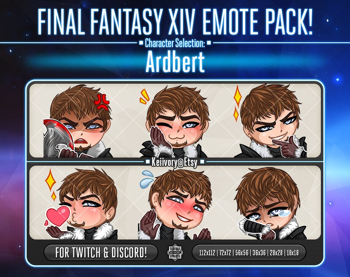 FFXIV Ardbert Emote Pack! - Etsy