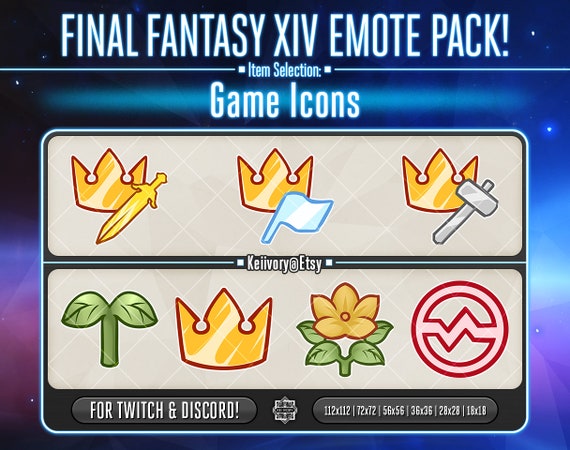 FFXIV Game Icon Emote Pack - Etsy