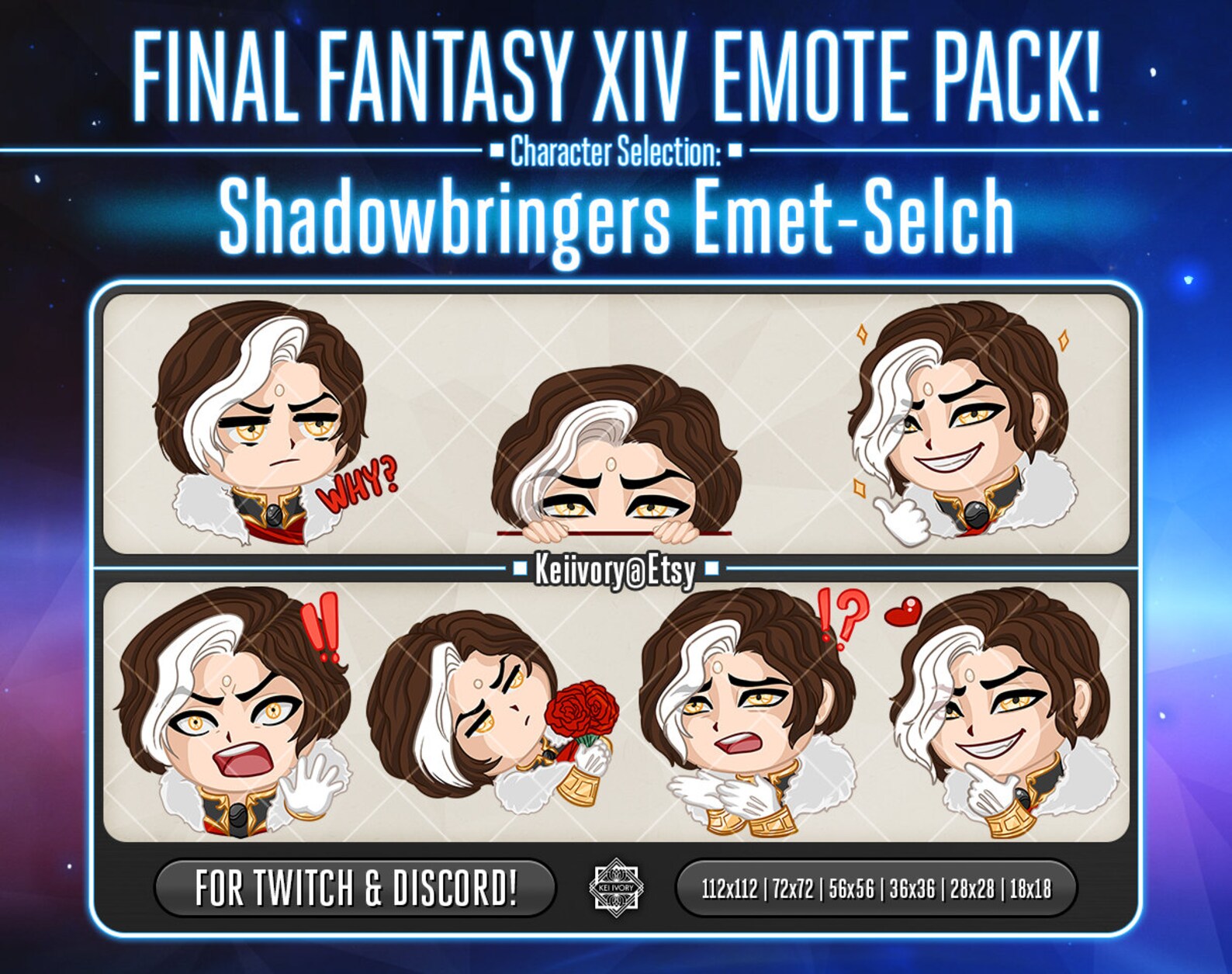FFXIV: Shadowbringers Emet Selch Emote Pack! - Etsy