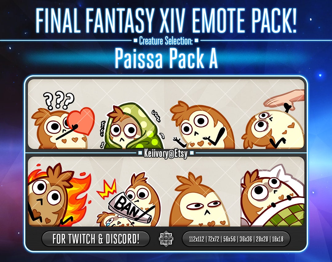 FFXIV Paissa Pack A Emotes! - Etsy UK