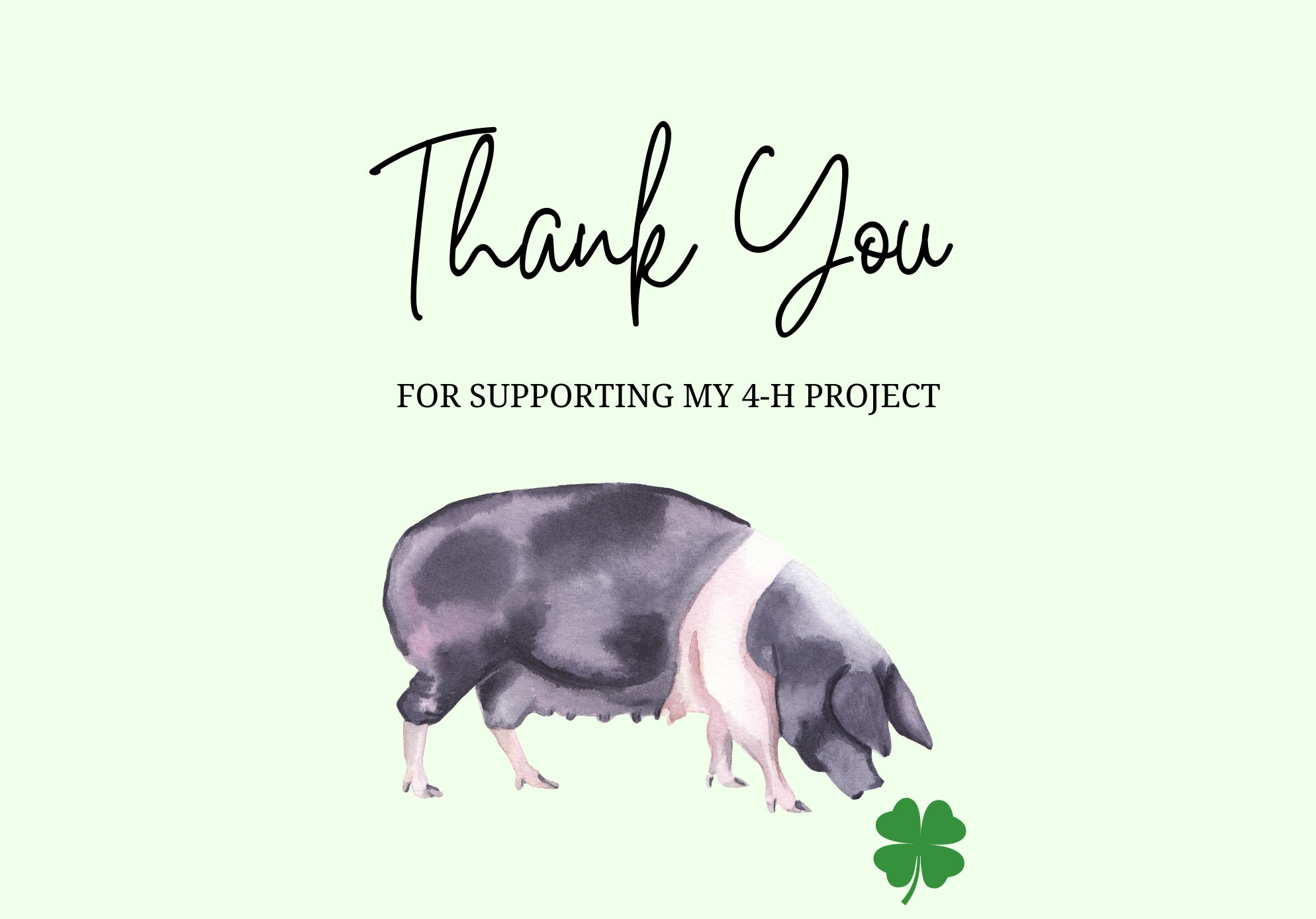 4-H Digital Thank You Cards | Livestock Thank You Cards | Buyer Thank ...
