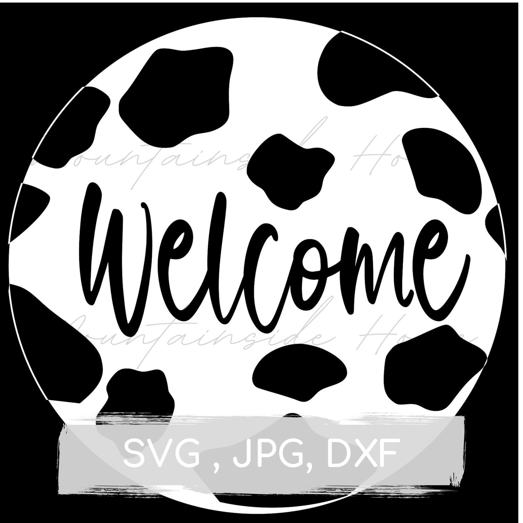 Welcome Cow Print Svg Cow Svg Cow Print Svg Western Svg Welcome Svg ...