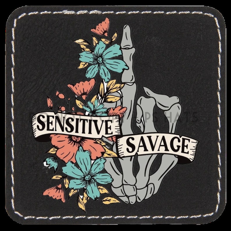 Sensitive Savage PNG - Hat Patch Downloads, Hat PNG Files + Mock-up - Etsy