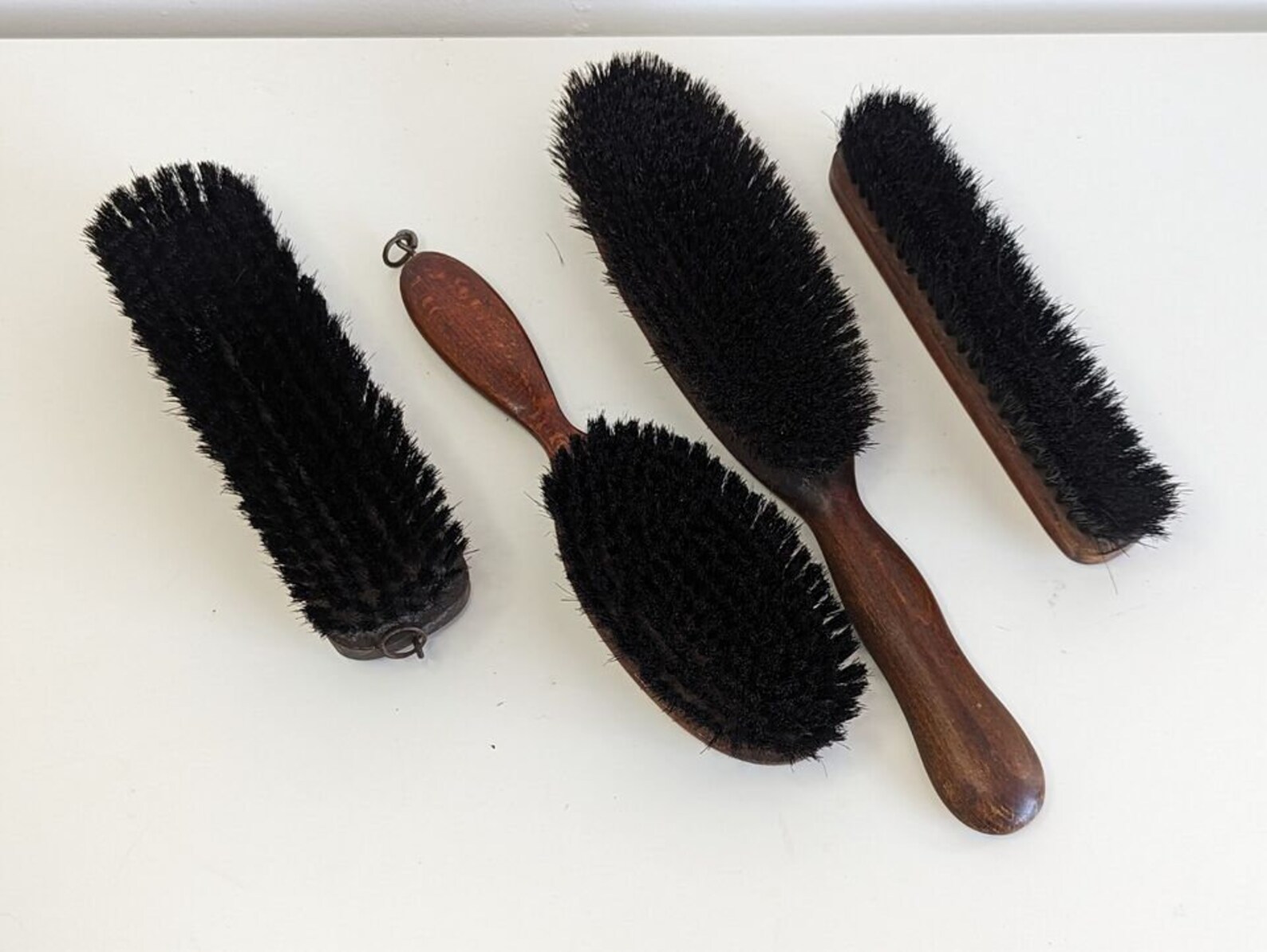 Mahogany Barometer With Clothes Brush Set by J. G. Gischard, Vintage ...