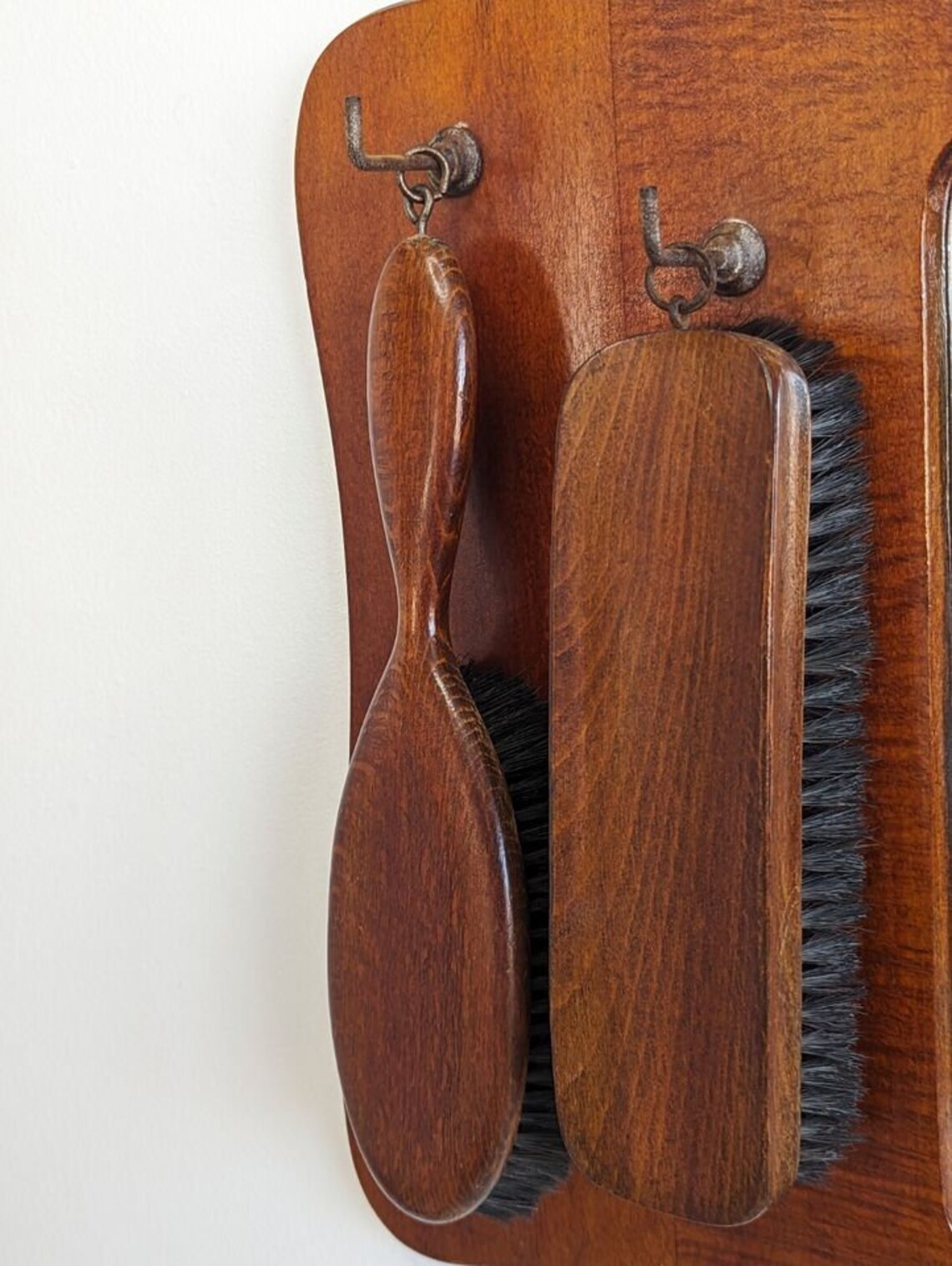 Mahogany Barometer With Clothes Brush Set by J. G. Gischard, Vintage ...