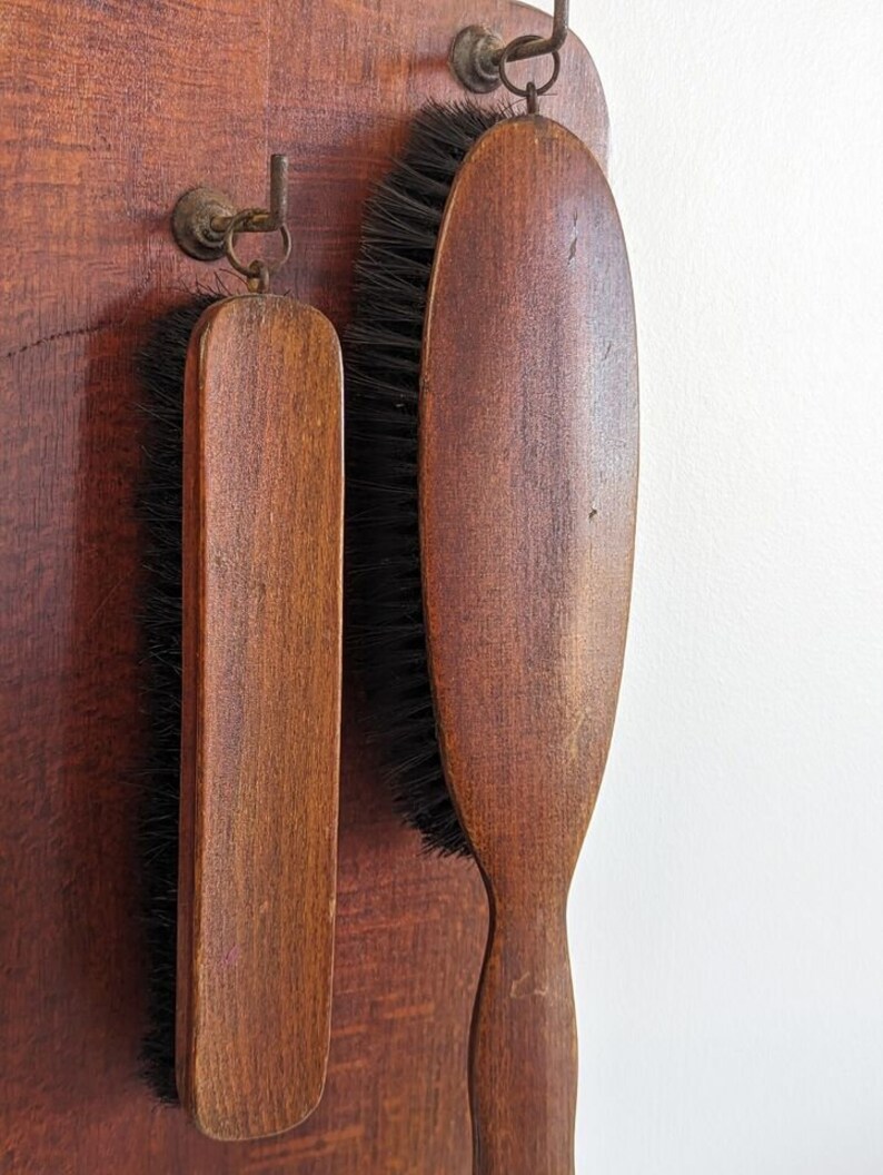 Mahogany Barometer With Clothes Brush Set by J. G. Gischard, Vintage ...