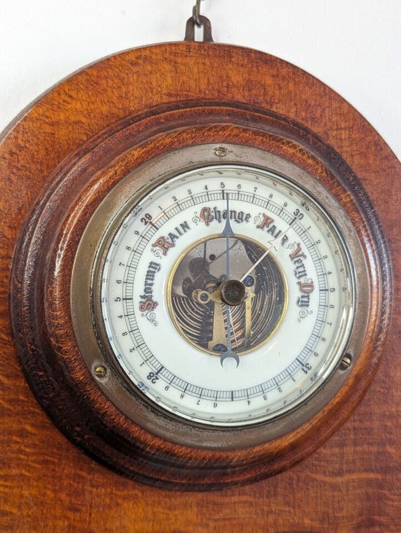 Mahogany Barometer With Clothes Brush Set by J. G. Gischard, Vintage ...