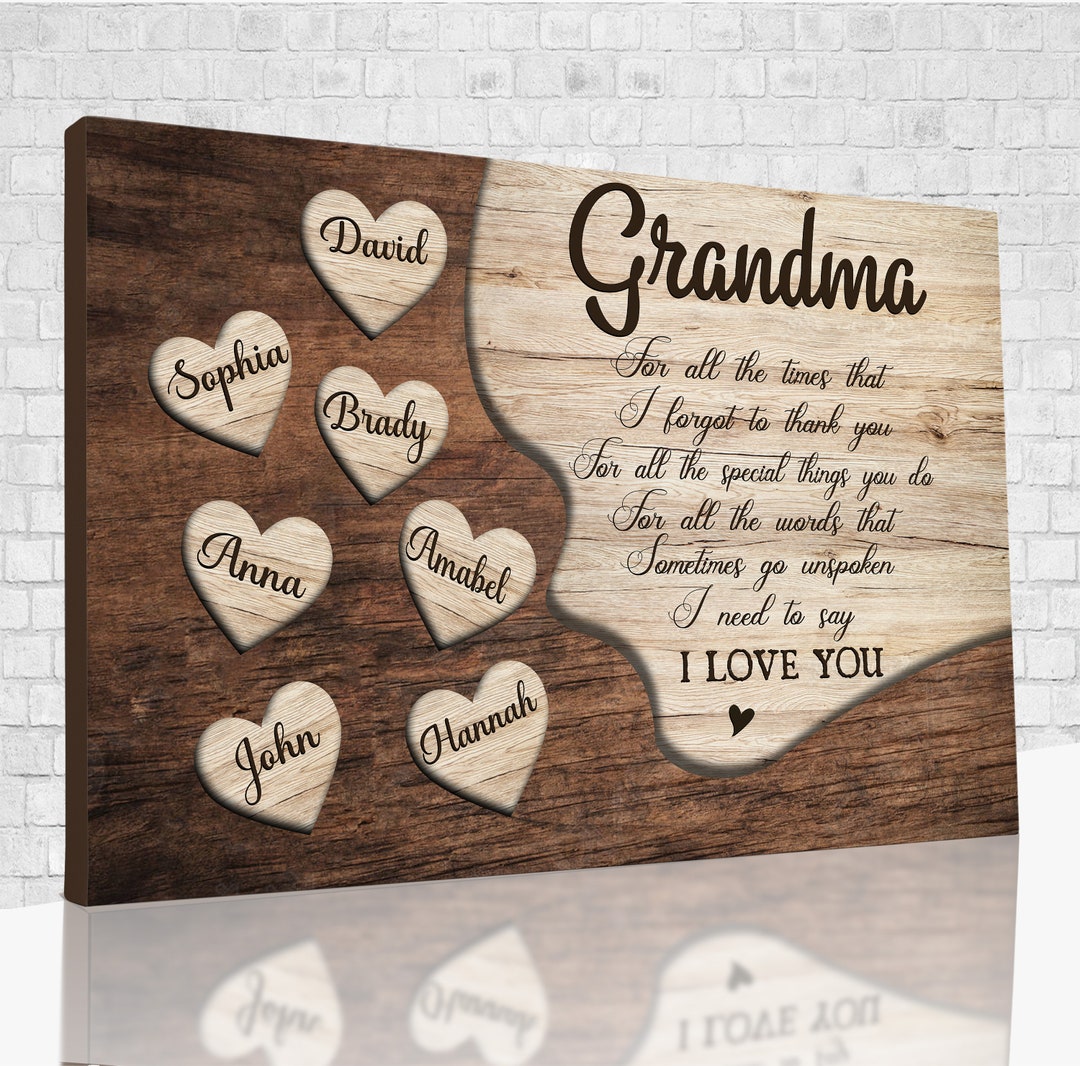 Customized Picture Frame, Grandma Birthday Gifts, Family Gifts, Mom ...