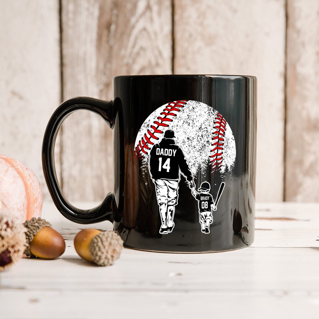 Baseball Mug, Personalized Baseball Gifts, Dad and Son Mug, Coffee Mug ...