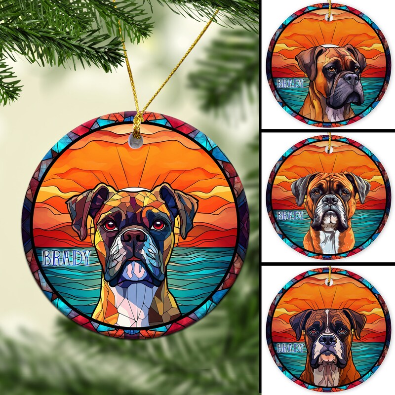 Boxer Dog Ornament - Etsy