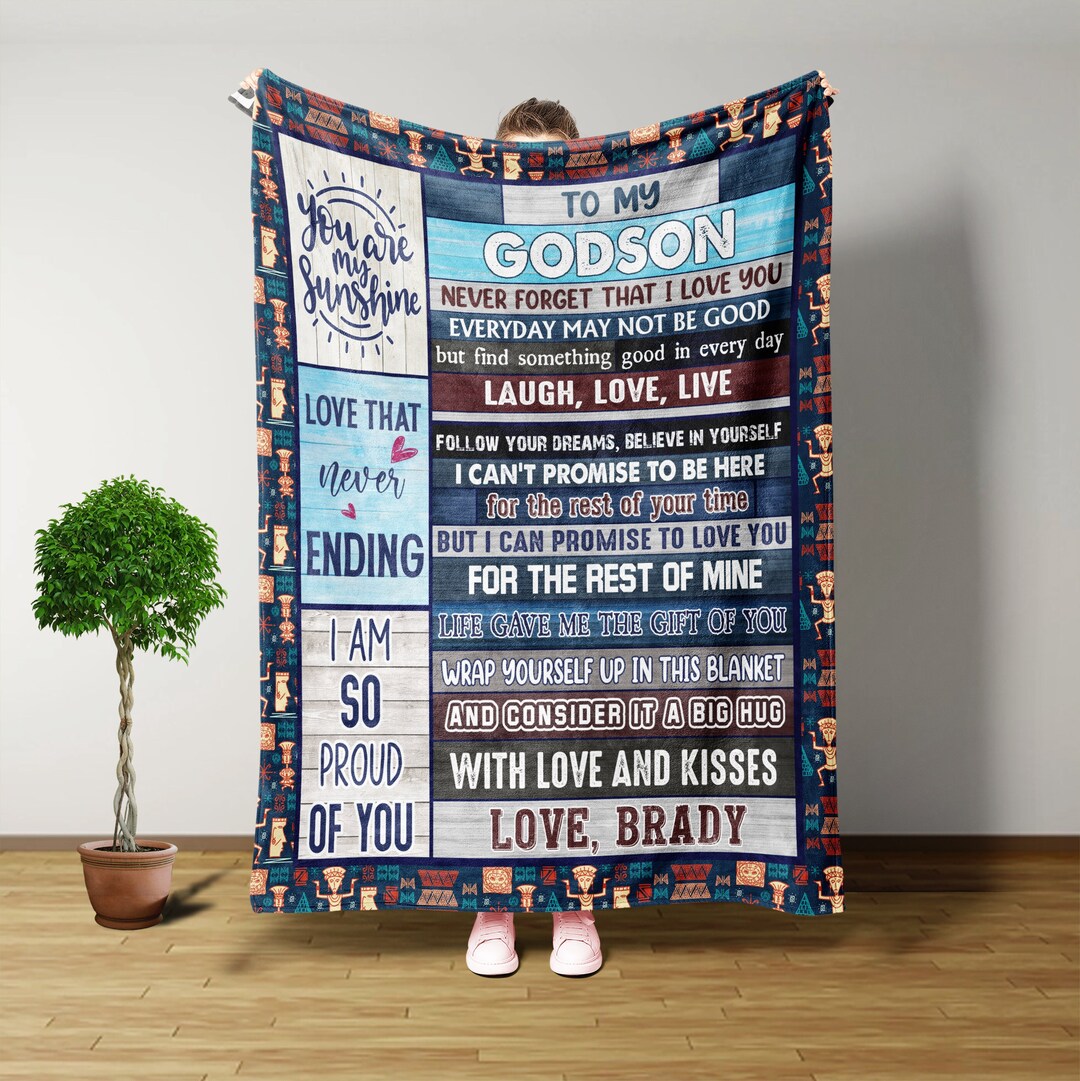 To My Godson Blanket, Throw Blanket, Personalized Gifts, Gift for ...