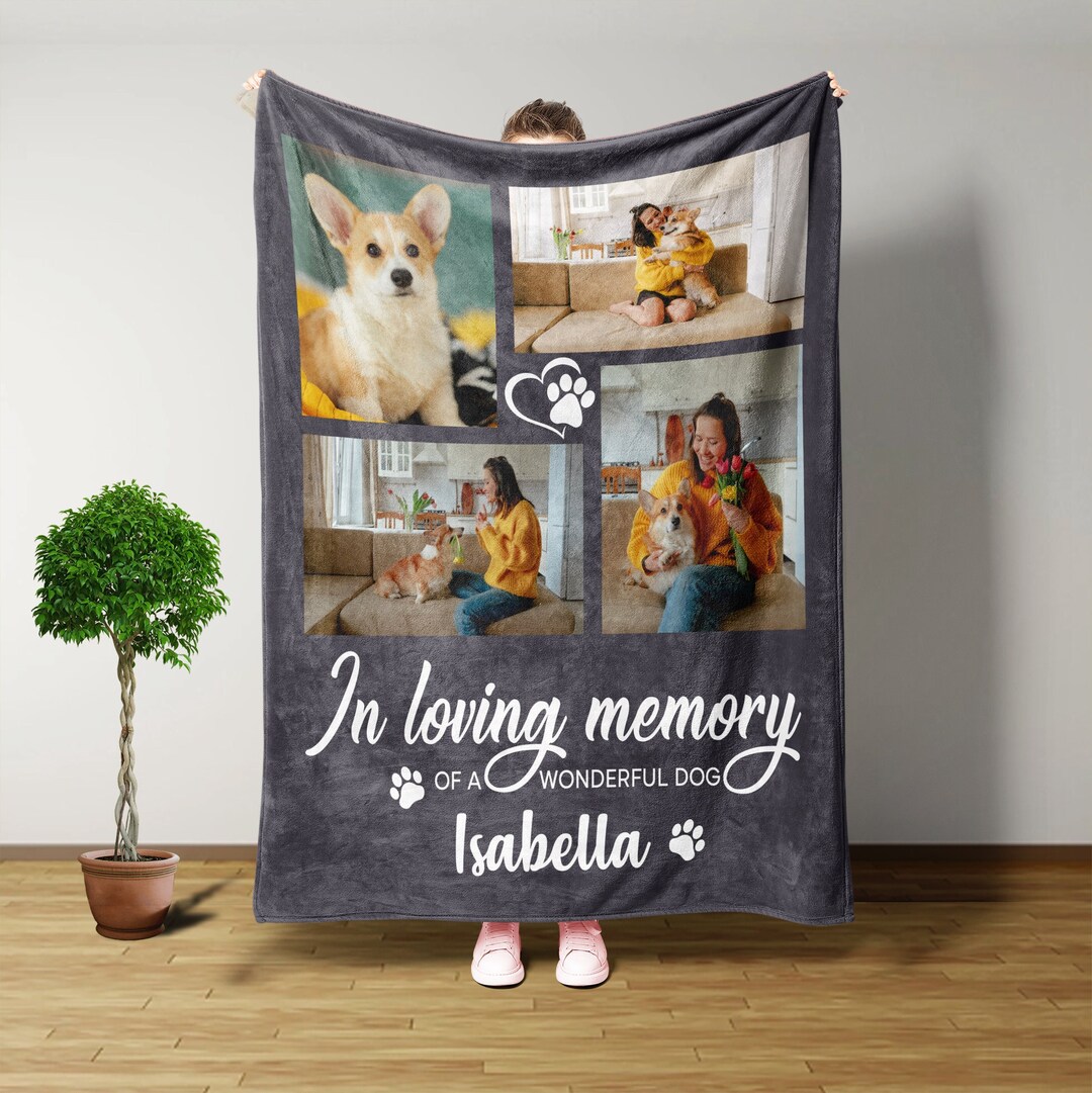 In Loving Memory of A Wonderful Dog Blanket, Custom Blanket With ...