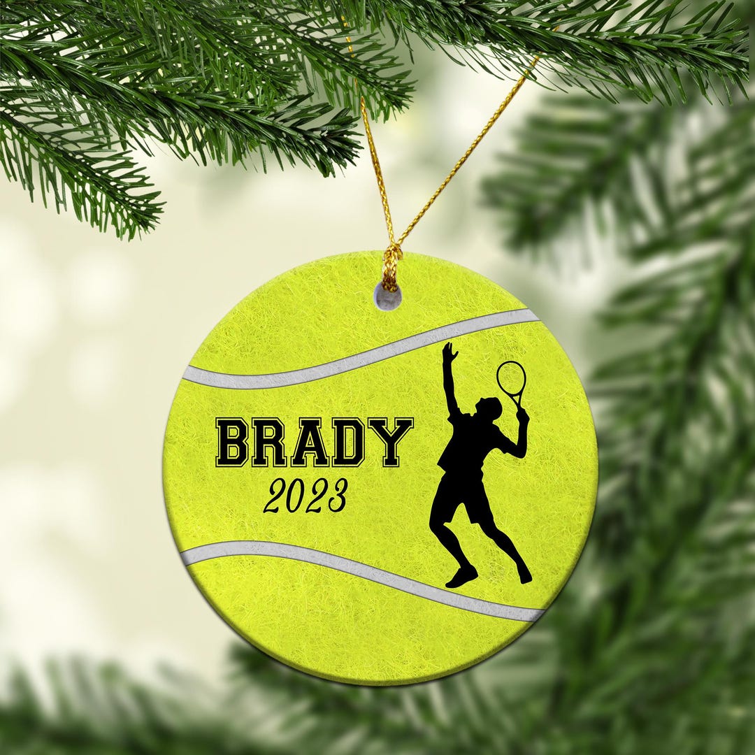 Personalized Ornaments, Tennis Ornament, Tennis Gifts, Christmas Decor ...