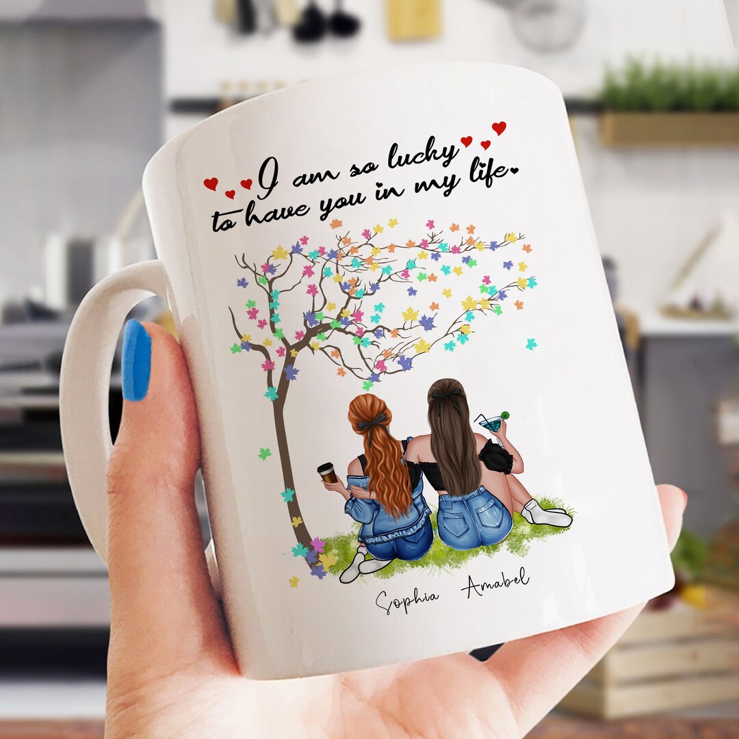 Personalized Mug, Custom Best Friend Mugs, Friendship Gifts, Ceramic ...