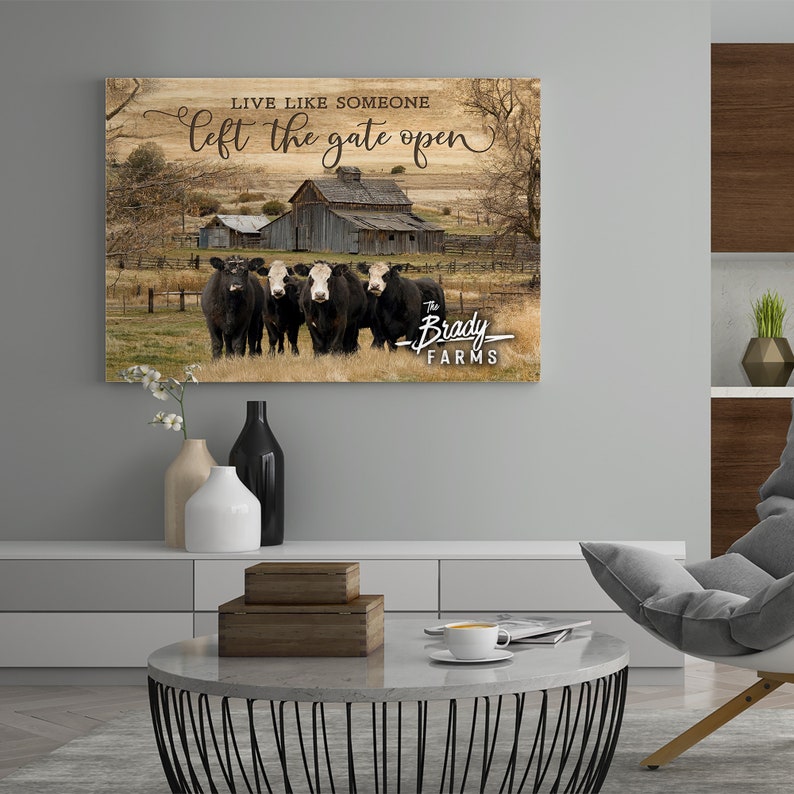 Cow Poster Cow Pictures Wall Decor Canvas Home Decor - Etsy